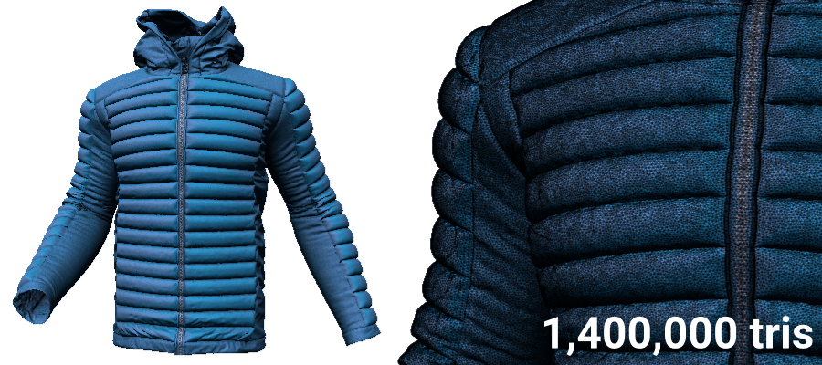 Decimate meshes to a target polygon count