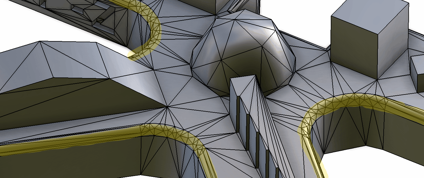 Decimate meshes based on quality criteria